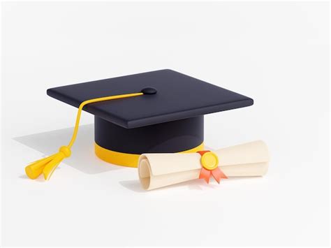 Casquette de graduation des étudiants et rouleau de diplôme Photo