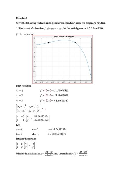 solving a transcendental equation using muller s method and graphing the function pdf