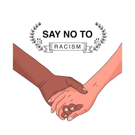 Mano A Mano Di No Al Racismo Vector Premium