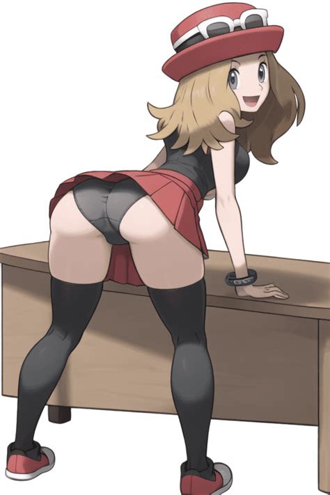 Serena Hot Hentai Blonde Hair Skirt Up Bent Over Pokemon Xy