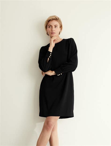 Siyah Uzun Kollu Mini Elbise T D Marks Spencer