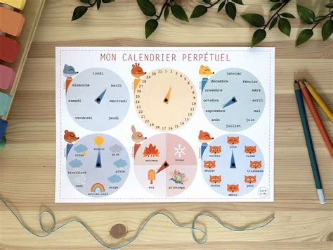 DIY Un calendrier perpétuel super simple à réaliser pour aider les