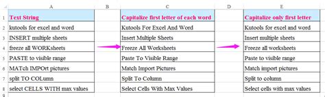 How To Capitalize First Letter Only Or First Letter Of Each Word In Excel