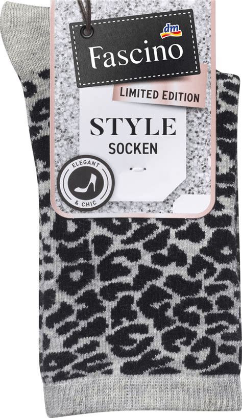 Fascino Socken Mit Leoparden Muster Grau Gr 39 42 1 St Dauerhaft