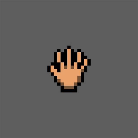 Premium Vector Pixel Art Hand Sign