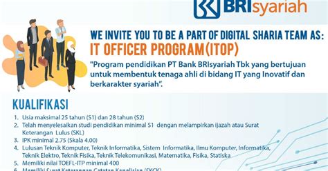 Lowongan Kerja BRI Syariah Terbaru Lowongan Kerja BUMN CPNS Oktober 2023