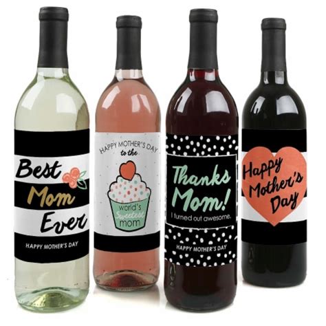 Big Dot Of Happiness Best Mom Ever Mother S Day Gift Wine Bottle