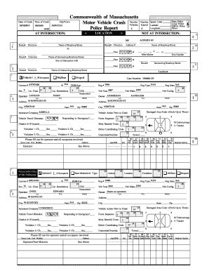 Fillable Online Commonwealth Of Massachusetts Number Motor Vehicle