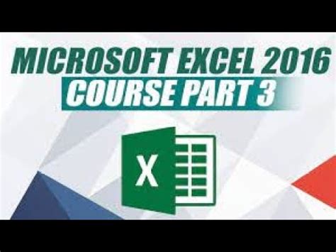 Excel Training Course Part 3 Microsoft Excel Training Course For