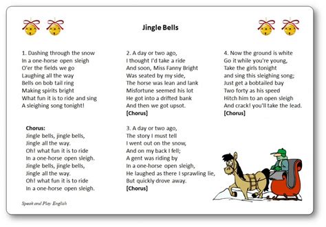 Jingle Bells Paroles De La Chanson En Anglais Et En Fran Ais Jingle