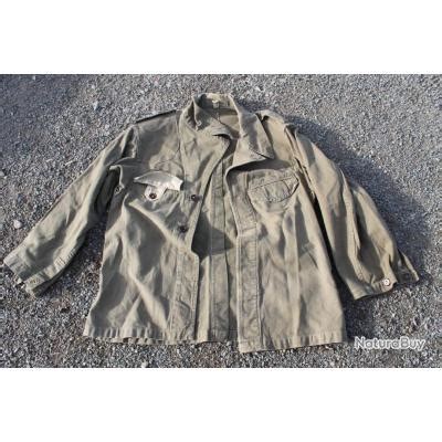 Veste armée française TTA modèle 47 52 allégée datée 1953 Vestes