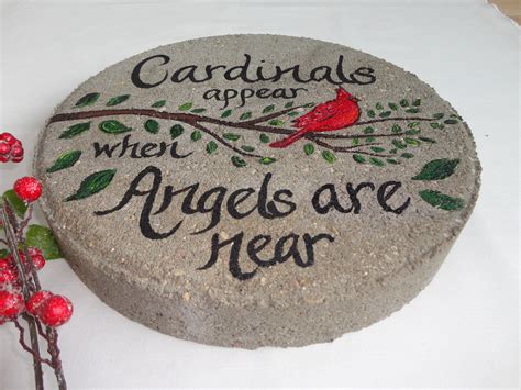 Memorial Gift Memorial Stone Cardinal Stone Hand Painted Etsy Canada
