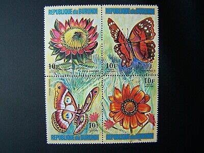 BURUNDI BUTTERFLIES STAMPS 1973 YEAR COMPLETE SET SCOTT C187 C192