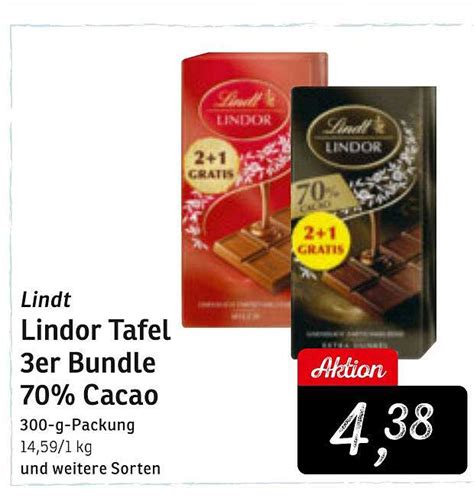 Lindt Lindor Tafel 3er Bundle 70 Cacao Angebot Bei KONSUM 1Prospekte De