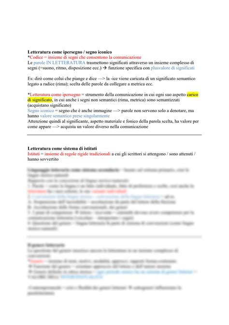 SOLUTION Riassunto Che Cos E Un Testo Letterario Studypool