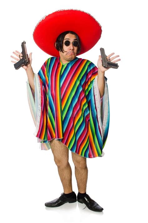 El Hombre Mexicano Desnudo Aislado En Blanco Imagen De Archivo Imagen