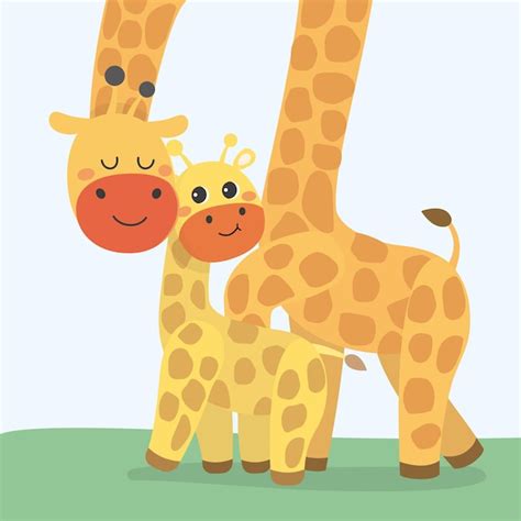 Dibujos Animados De Jirafa Linda Vector Premium Vector Premium