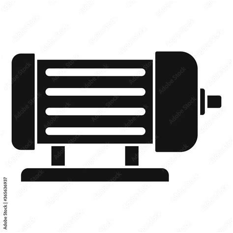 Industrial Electric Motor Icon Simple Illustration Of Industrial