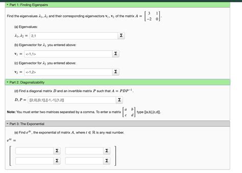 solved part 1 finding eigenpairs 3 find the eigenvalues 11