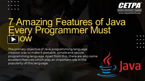 ppt 7 amazing features of java every programmer must know powerpoint presentation free to