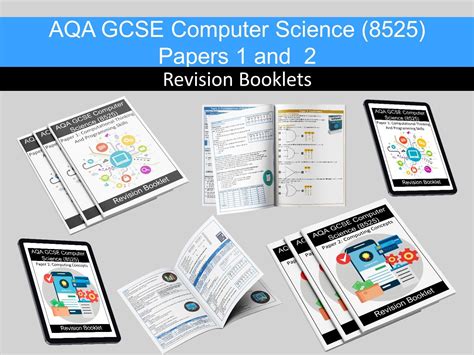 aqa gcse computer science 8525 papers 1 and 2 revision booklets teaching resources