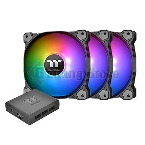 Thermaltake Pure Plus 12 LED RGB Radiator Fan TT Premium Edition 3 Fa