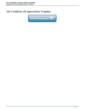 Fillable Online Vfw Certificate Of Appreciation Template Fax Email