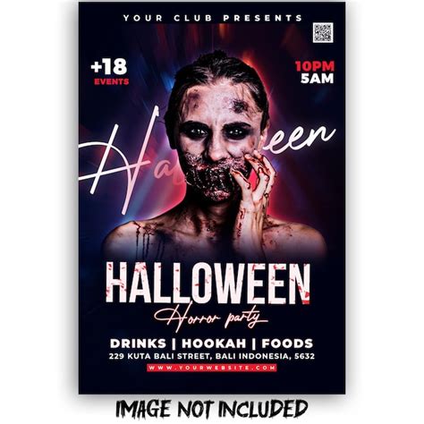 Folheto De Modelo De Festa De Noite De Halloween Em Psd PSD Premium