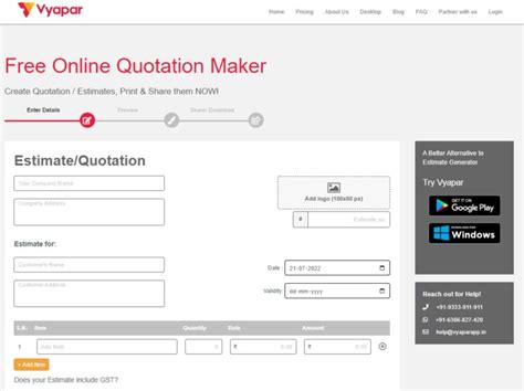 Top 5 Best Free Online Quotation Maker Tools BlogSaays
