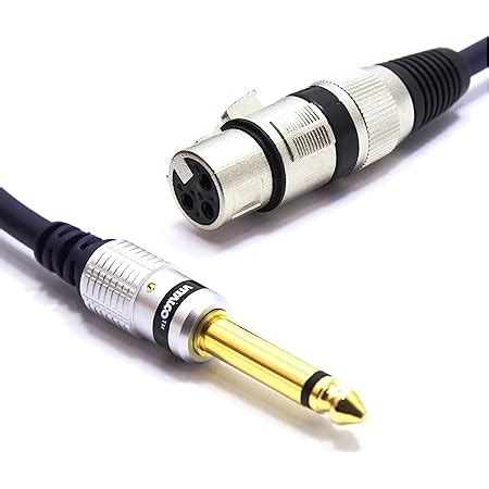 Tisino Câble d interconnexion XLR femelle vers jack stéréo TRS 6 35 mm