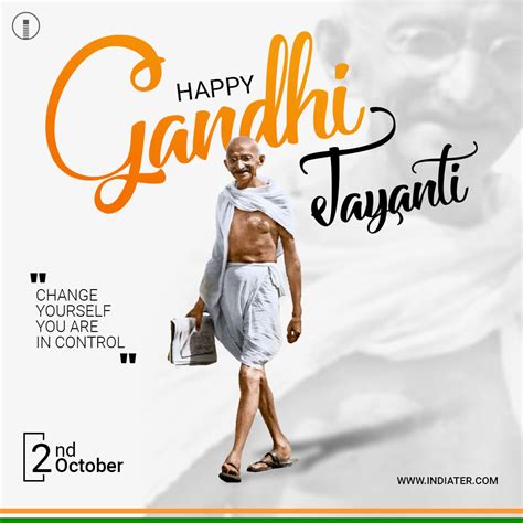 Gandhi Jayanti Or 2nd October With Creative Design Photos Indiater In
