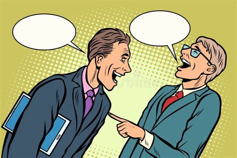 Dois Homens De Neg cios Que Encontram O Riso Ilustração do Vetor