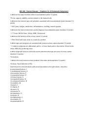 BIO206 Week 4 Assignment Docx BIO 206 Human Diseases Chapters 6