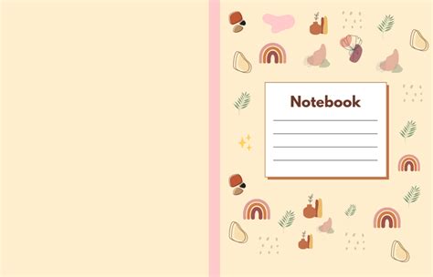 Free X Pages Retro Aesthetic Notebook Lined Journal Cover