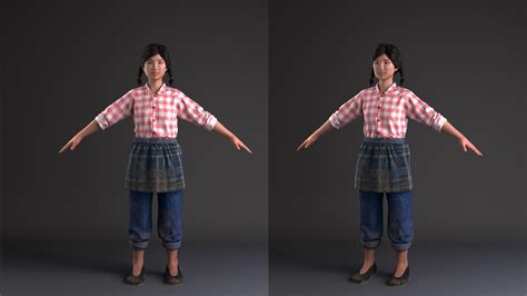 Woman Farmer Nanny Asian 3D Model TurboSquid 1976497