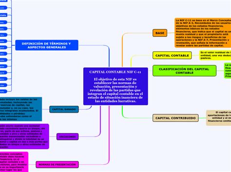 CAPITAL CONTABLE NIF C 11 El Objetivo De Mind Map