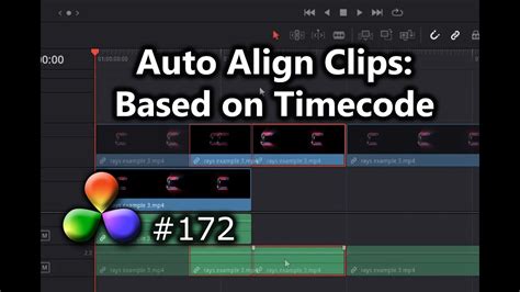 Davinci Resolve Tutorial How To Use The Auto Align Clips Based On