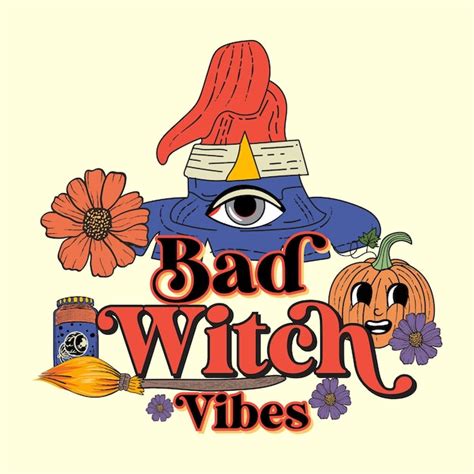 Premium Vector Groovy Style Bad Witch Vibes Retro Halloween T Shirt