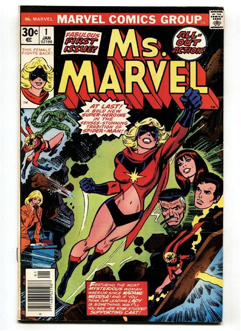 MS MARVEL 1 First Issue Comic Book Bronze Age Marvel VF 1976 Comic