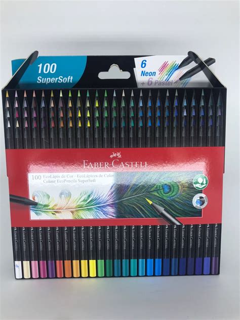 Lápis de Cor EcoLápis SuperSoft 100 Cores Faber Castell Graffite NH