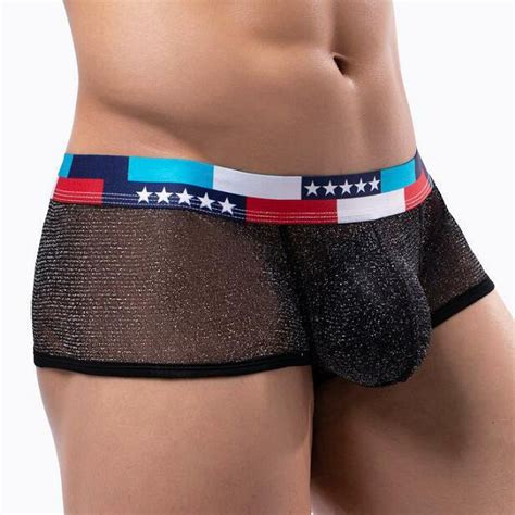 Ropa Interior Sexy Para Hombre Calzoncillos Bóxer De Malla Transparente