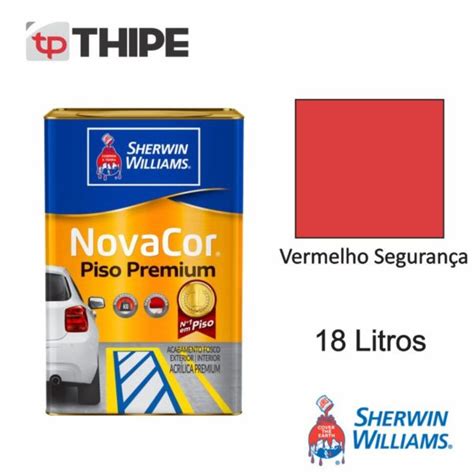 Tinta Novacor Piso Premium Vermelho Segurança Sherwin Williams THIPE