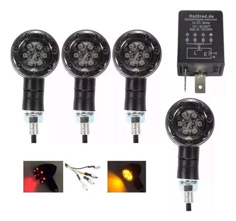 Kit Piscas Seta E Freio Moto Bullet Led Rele Brinde Frete Gr Tis