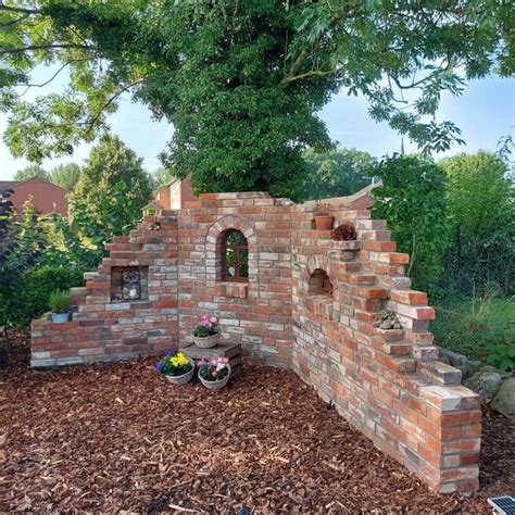 Ruinenmauer selber bauen Altpreußische Backsteine Mediterrane