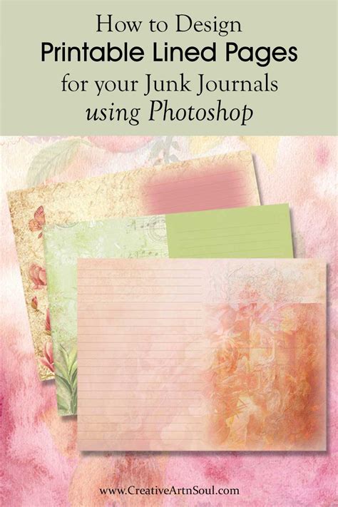 How To Design Easy Printable Lined Paper For Your Junk Journals Using