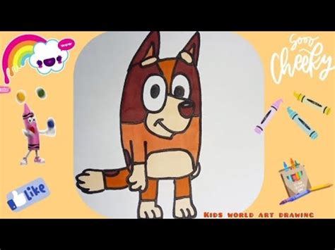 How To Draw Bingo Heeler From Bluey Step By Step Easy Drawing For