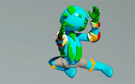 Earth Man D Model Rigged And Animated Vr Ar Low Poly D Model