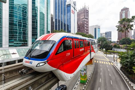 KL Monorail Train At Raja Chulan Station Public Transport In Kuala