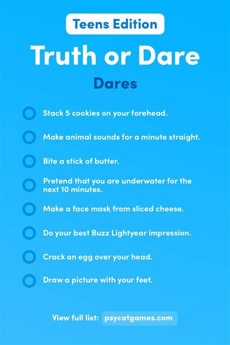 A Blue Poster With The Words Truth Or Dare
