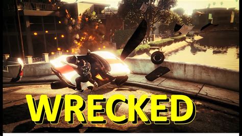 Michael Gets Wrecked At Fort Zancudo Gta V Youtube